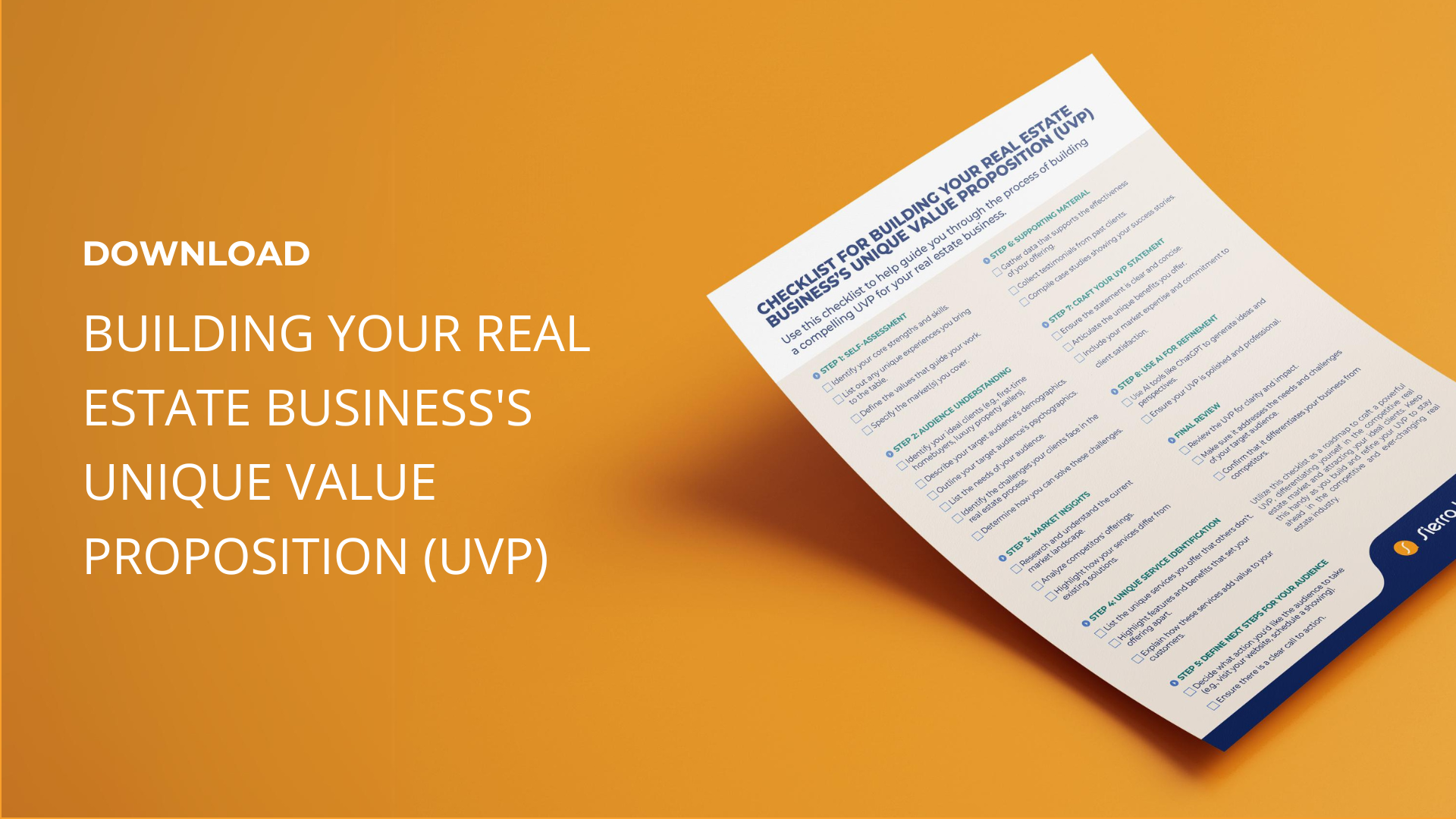 Checklist: Build Your Real Estate Unique Value Proposition | Sierra ...